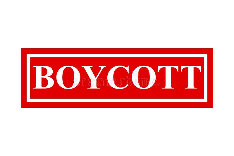 Boycott, Simple Vector Red Simple Rectangle Vector Rubber Stamp Effect ...