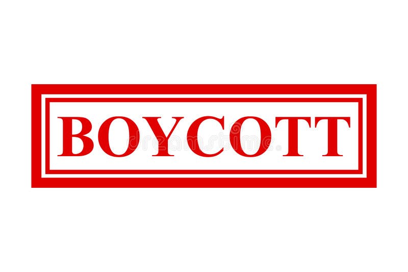 Boycott, Simple Vector Red Simple Rectangle Vector Rubber Stamp Effect ...