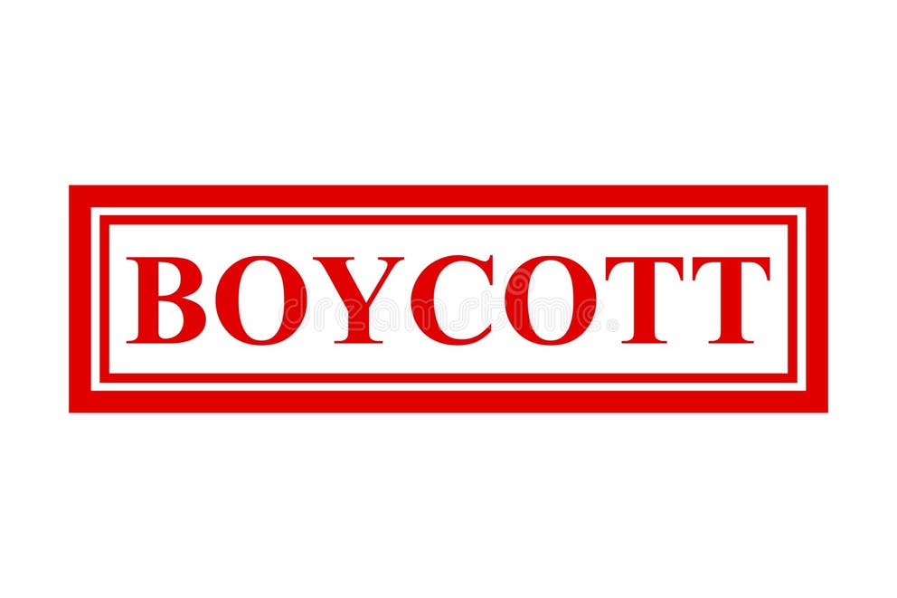 Boycott, Simple Vector Red Simple Rectangle Vector Rubber Stamp Effect ...