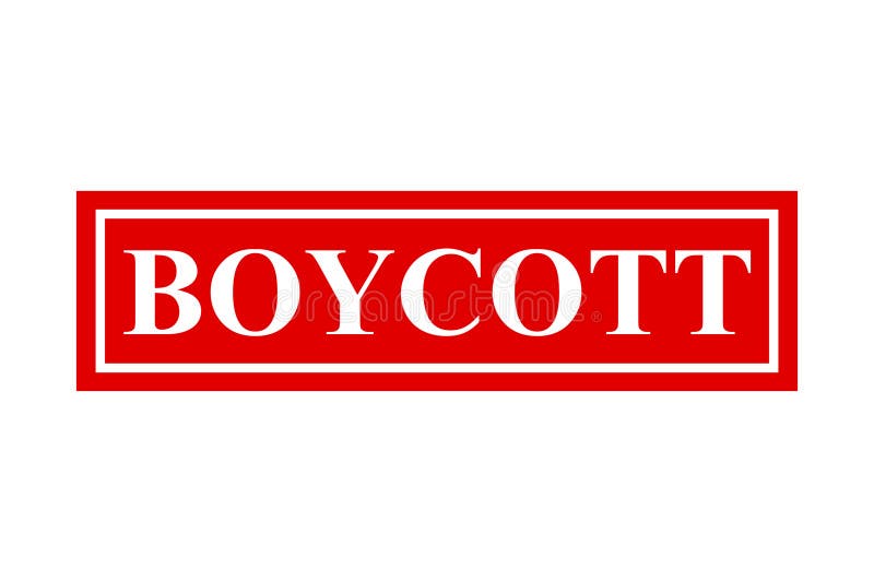 Boycott, Simple Vector Red Simple Rectangle Vector Rubber Stamp Effect ...