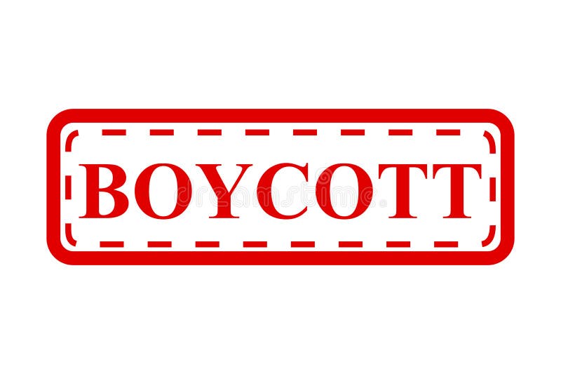 Boycott, Simple Vector Red Simple Rectangle Vector Rubber Stamp Effect ...