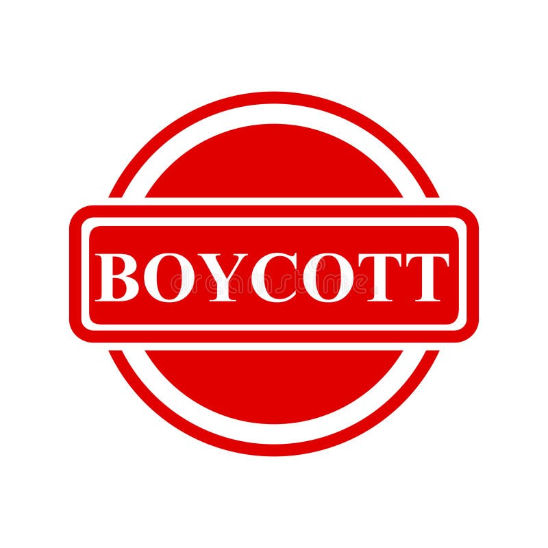 Boycott, Simple Vector Red Simple Circle Vector Rubber Stamp Effect ...
