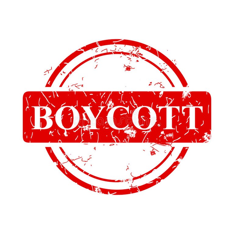 Boycott, Simple Vector Rust Red Circle Vector Rubber Stamp Effect Stock ...