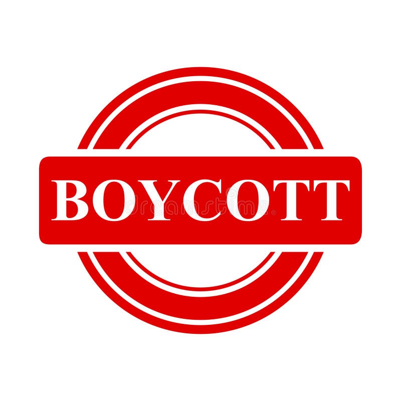 Boycott, Simple Vector Red Simple Circle Vector Rubber Stamp Effect ...