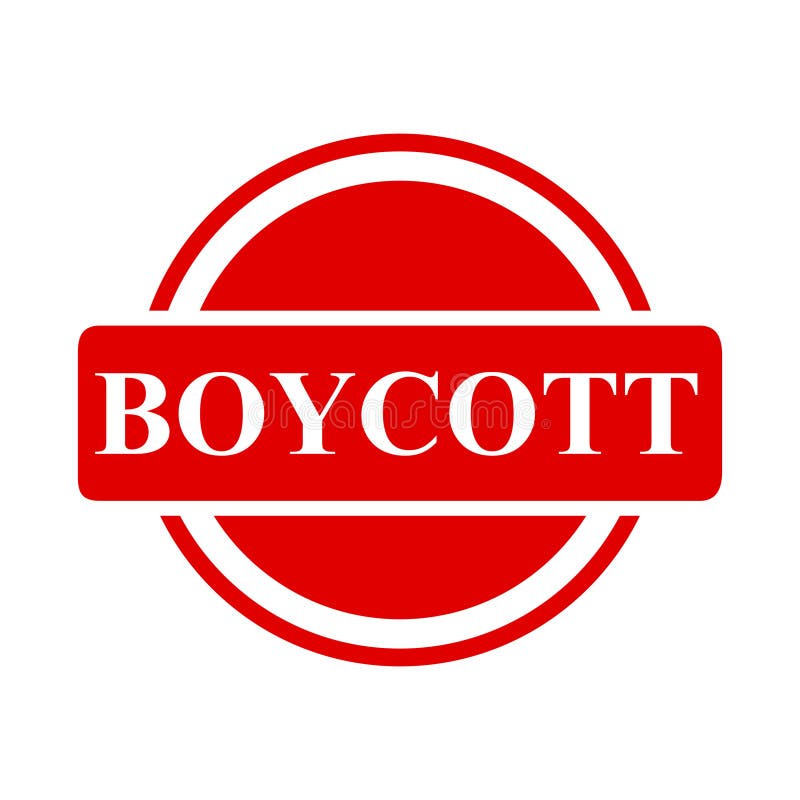 Boycott, Simple Vector Red Simple Circle Vector Rubber Stamp Effect ...