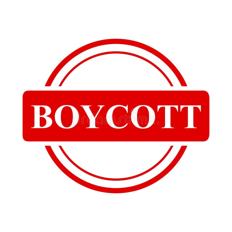 Boycott, Simple Vector Red Simple Circle Vector Rubber Stamp Effect ...