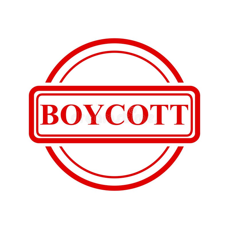 Boycott, Simple Vector Red Simple Circle Vector Rubber Stamp Effect ...