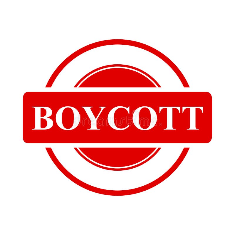 Boycott, Simple Vector Red Simple Circle Vector Rubber Stamp Effect ...
