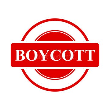 Boycott, Simple Vector Red Simple Circle Vector Rubber Stamp Effect ...