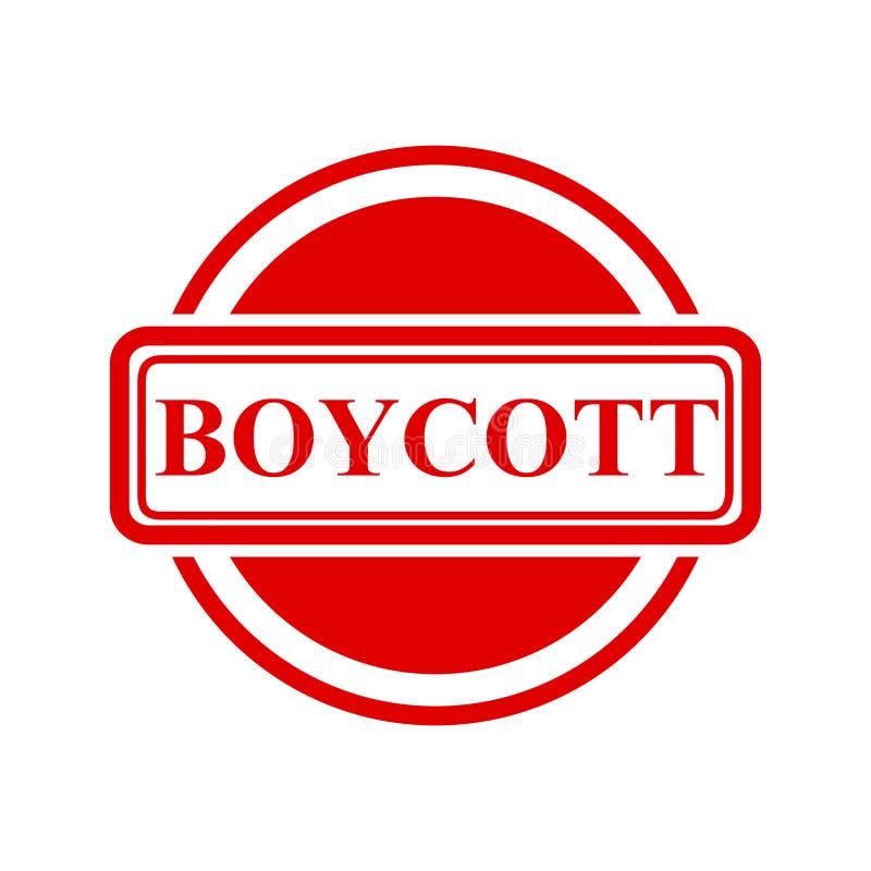 Boycott, Simple Vector Red Simple Circle Vector Rubber Stamp Effect ...