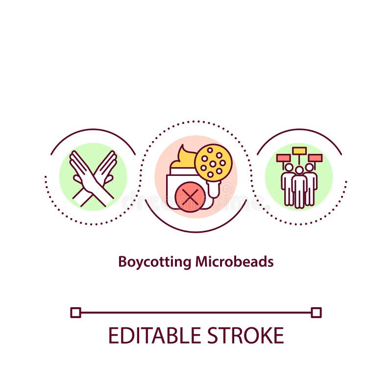 Boycotting Microbeads Concept Icon Stock Vector - Illustration of ...