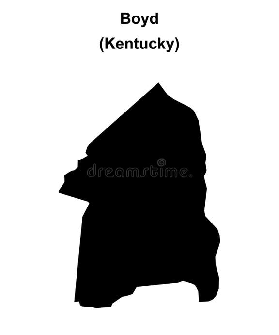 Boyd outline map stock vector. Illustration of boundary - 361595865