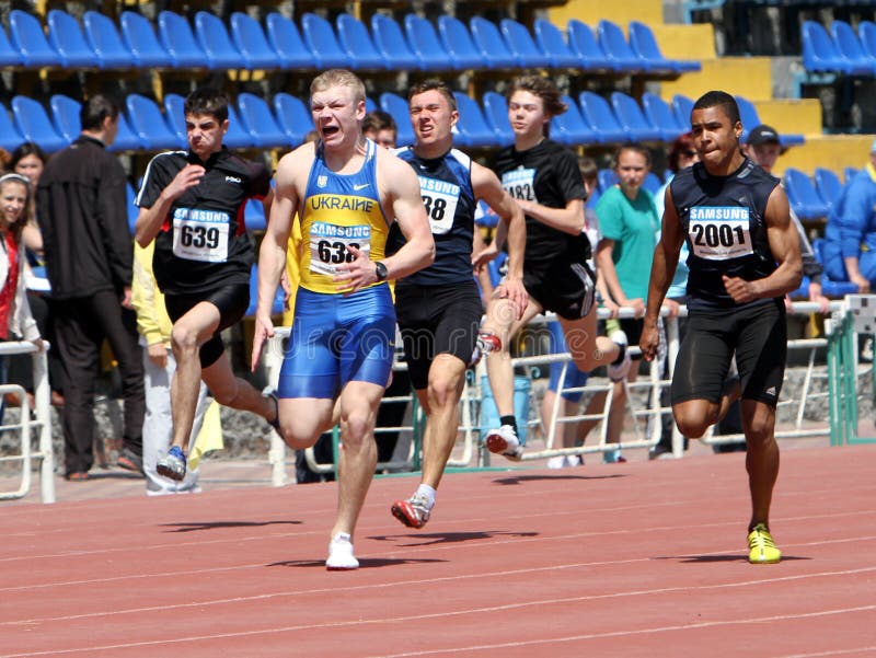 Boys on the 100 Meters Race Editorial Photography - Image of ...