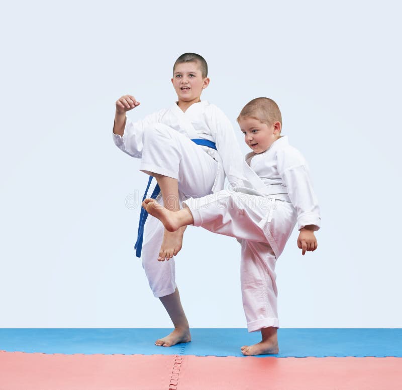 Boys Athletes Beat Kick Leg Forward Stock Image - Image of thekvando ...