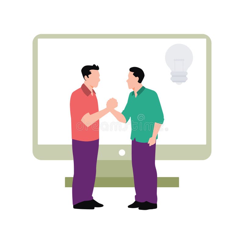 The Boys are Becoming Partners Stock Illustration - Illustration of ...