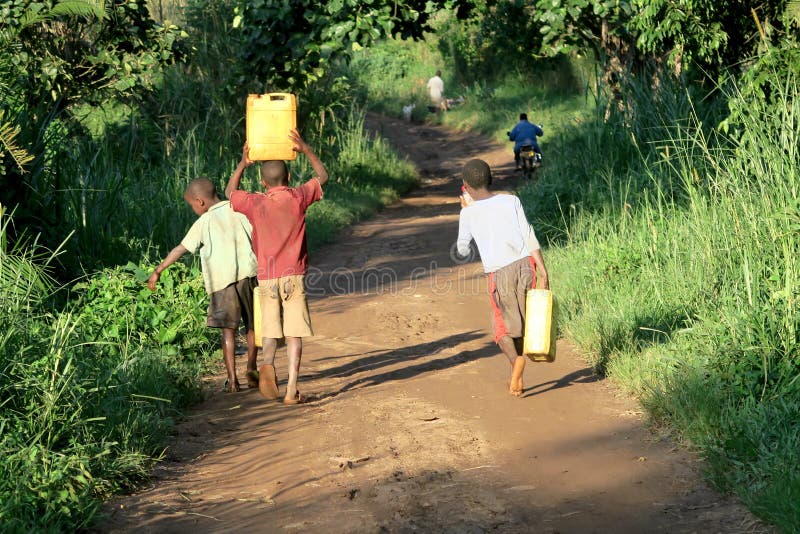 Carrying water pots editorial image. Image of asian, agriculture - 39648450