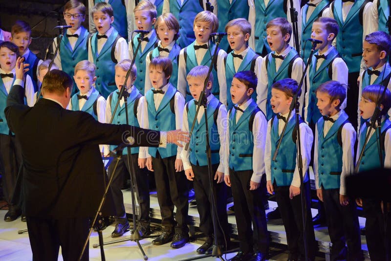 Boys Choir Singing Onstage Picture. Image: 83054757
