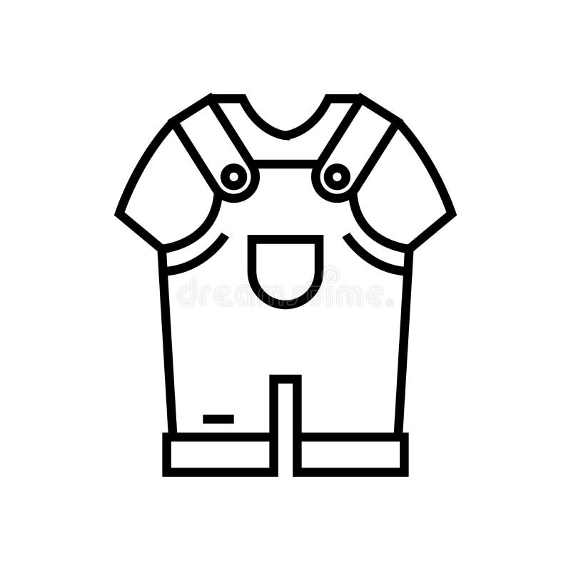 Boys Clothes Line Icon, Concept Sign, Outline Vector Illustration ...
