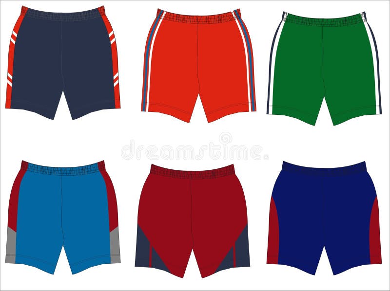 Boys Cut-n-sew Shorts Print Vector Stock Vector - Illustration of ...