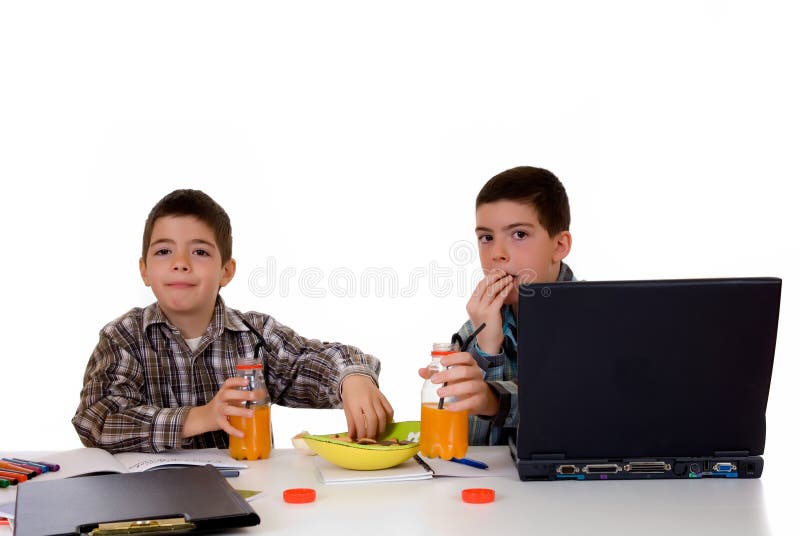 Boys doing homework stock photo. Image of school, boys - 6750066