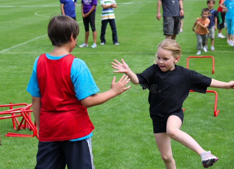 Boys and Girls on the Fun Run Editorial Stock Photo - Image of foot ...