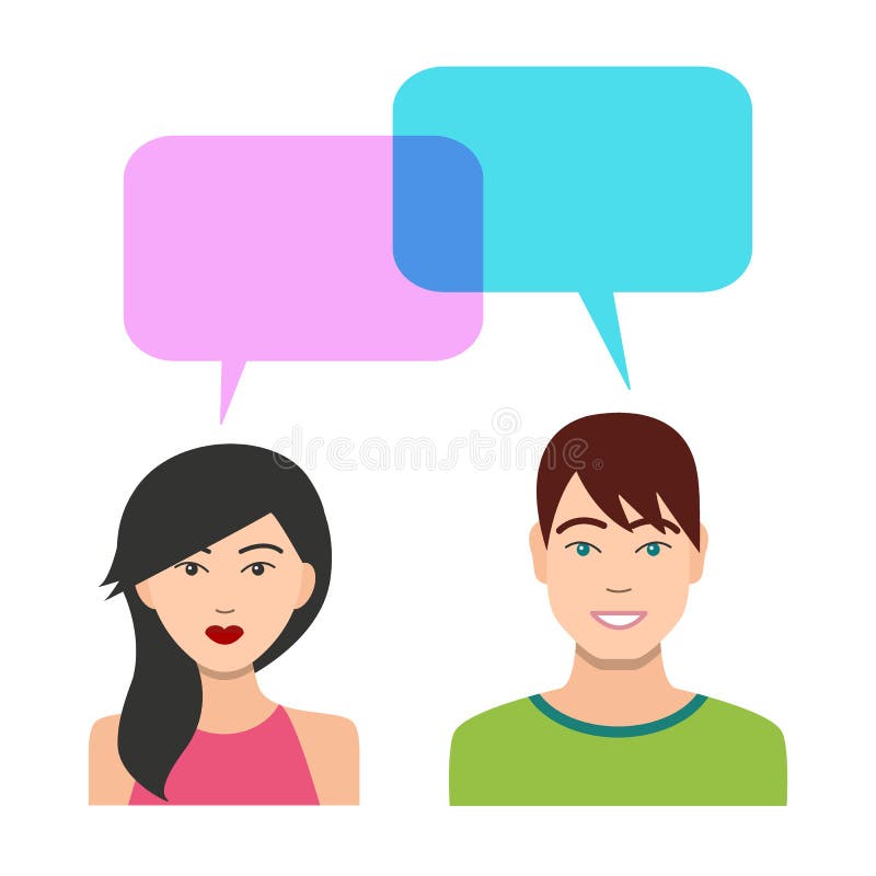 Boys and Girls Talking stock vector. Illustration of student - 77230637