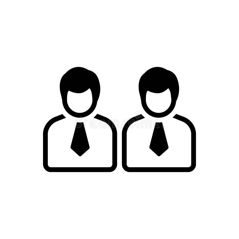 Black Solid Icon for Boys, Bloke and Minor Stock Vector - Illustration ...