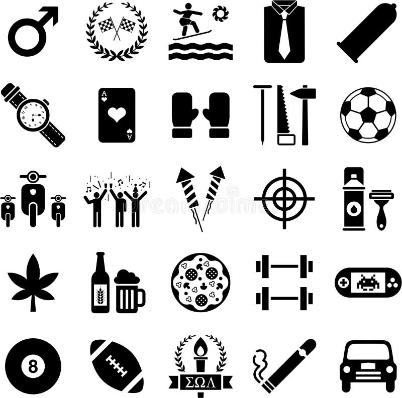 Boys icons stock vector. Illustration of games, clipart - 28568255