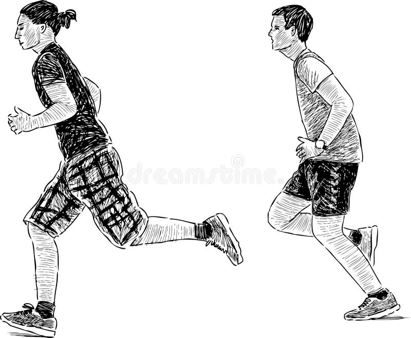 Boys jogging stock vector. Illustration of sport, person - 52425672