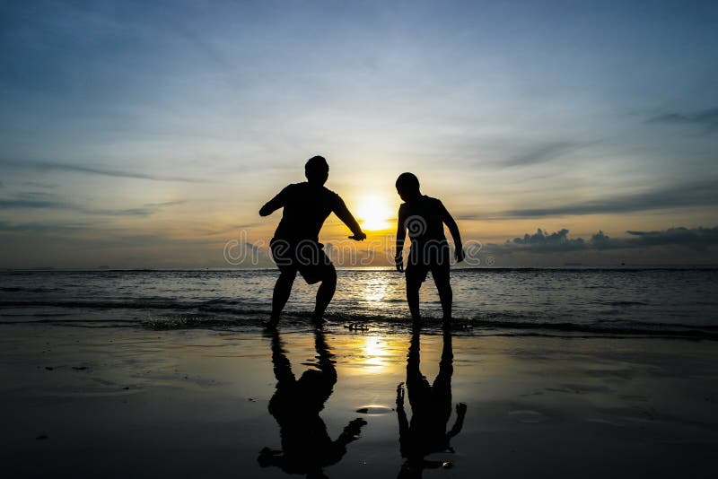 Happy Jumper Beach Sunset Stock Photos - Free & Royalty-Free Stock ...
