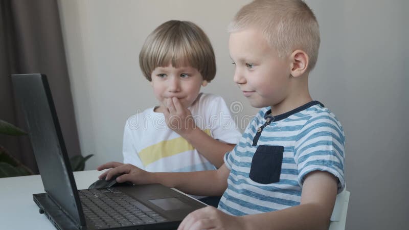 Computer Programming of Technology by Children, Little Boy and Girl ...