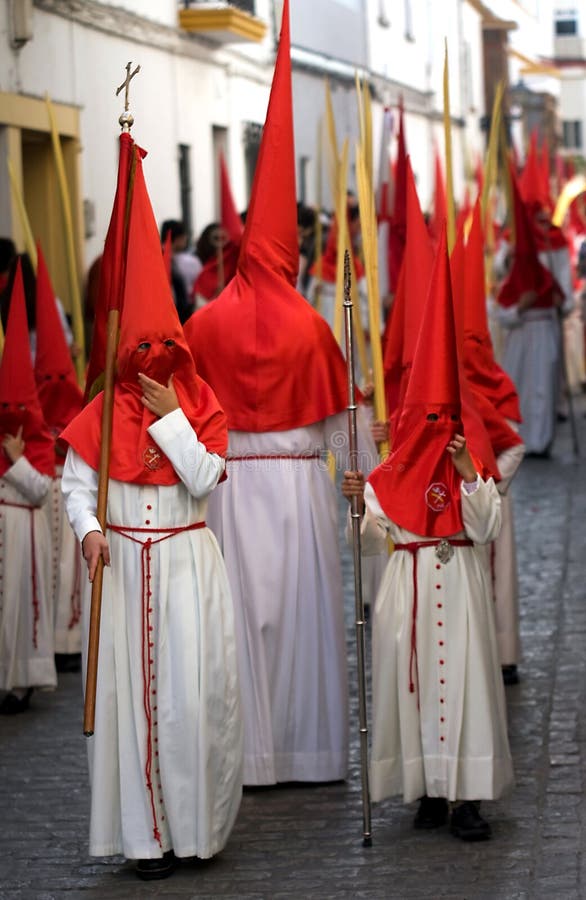 Boys and Leader in Semana Santa March Stock Photo - Image of semana ...