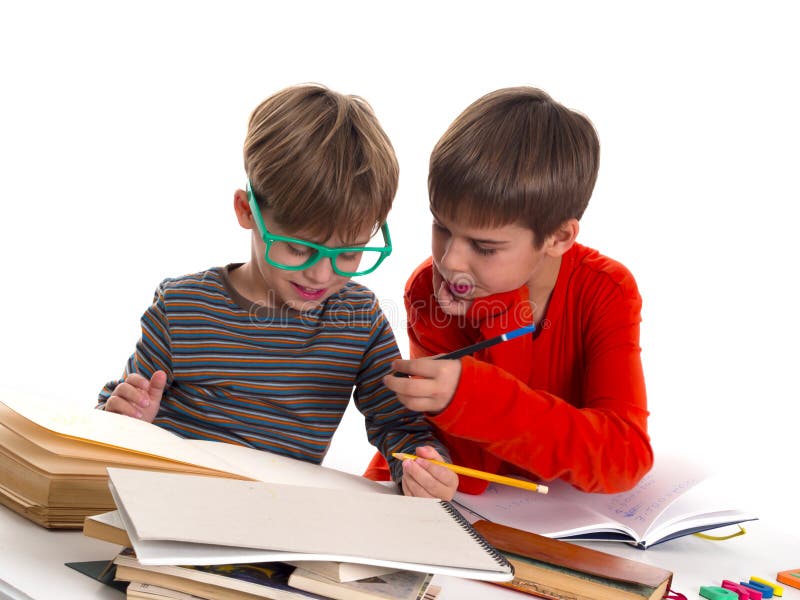 Boys Learning Together, Education Concept Stock Photo - Image of child ...