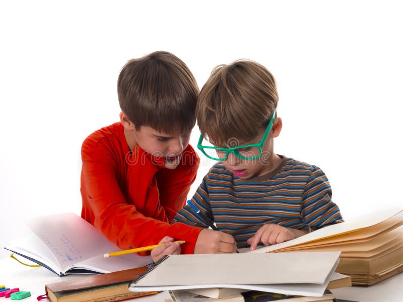 Boys Learning Together, Education Concept Stock Photo - Image of child ...