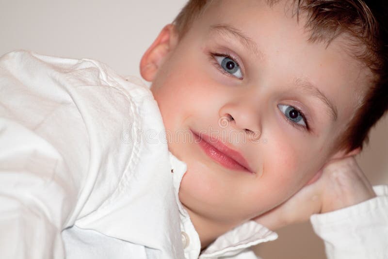 Boys look stock photo. Image of smile, blue, pose, color - 13404012