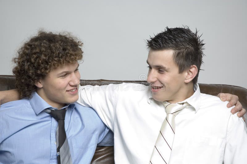 114 Two Boys Look Each Other Stock Photos - Free & Royalty-Free Stock ...