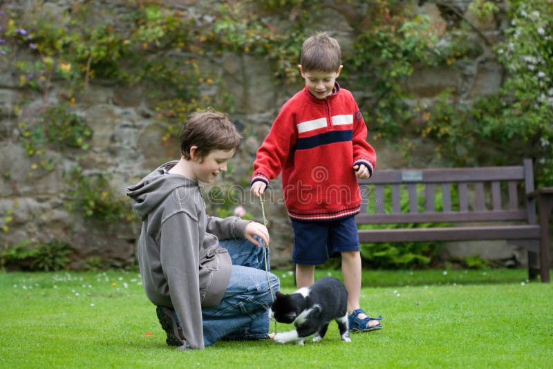 Boy with His Pet Dog stock image. Image of cuddling, animal - 2238647