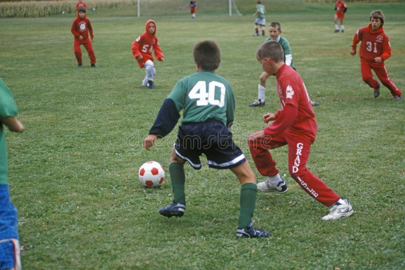 Boys Playing in a Soccer Game Editorial Photo - Image of sport, vermont ...