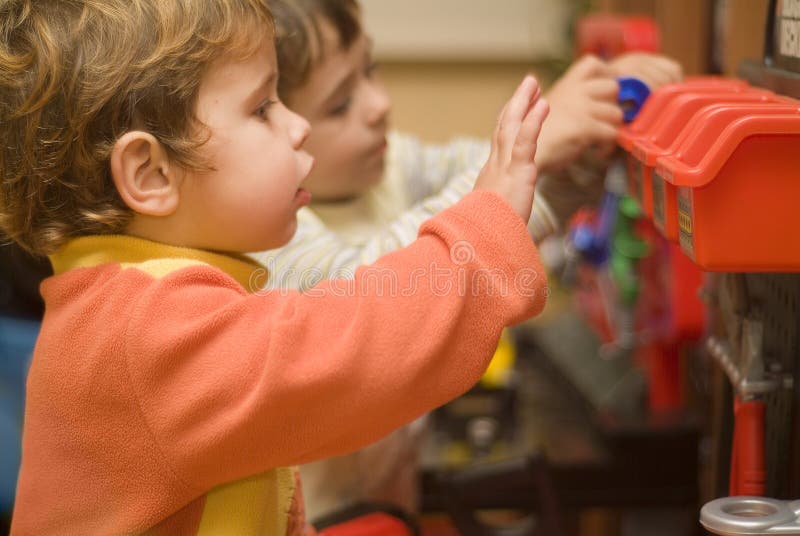 Boys playing with tools stock image. Image of happiness - 2072115