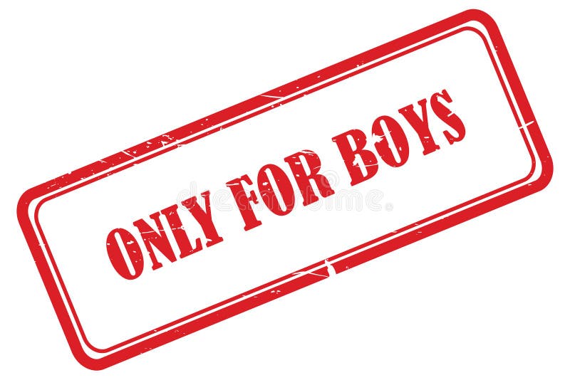 Only for Boys Stamp on White Stock Illustration - Illustration of ...