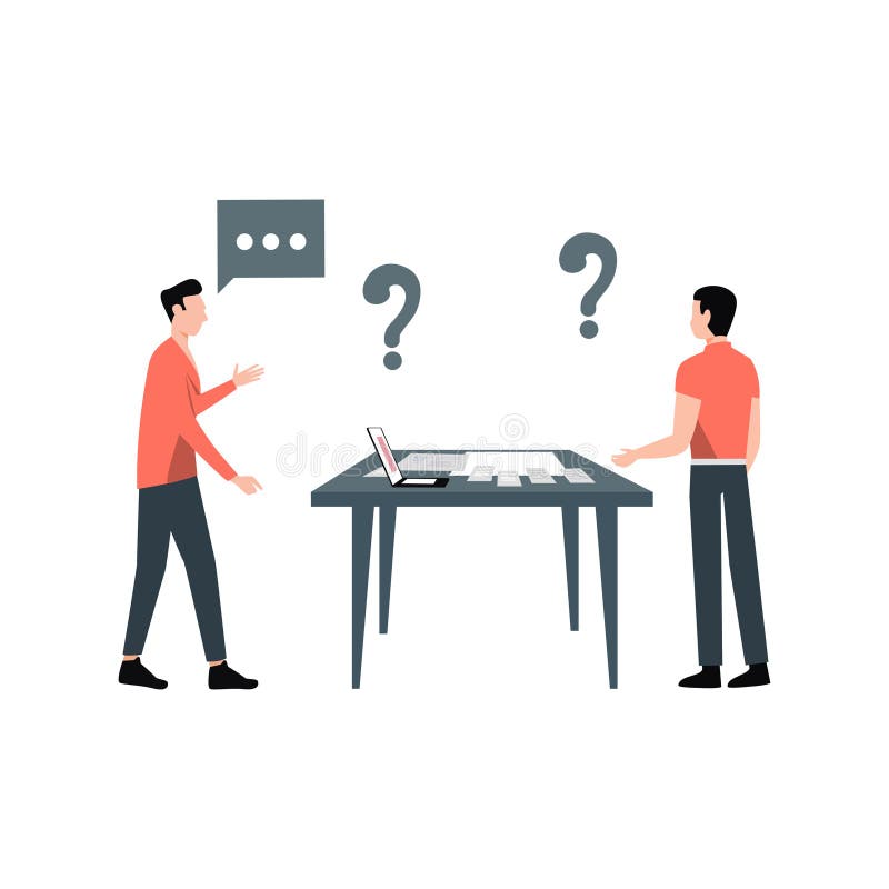 The boys are talking stock vector. Illustration of occupation - 335583773