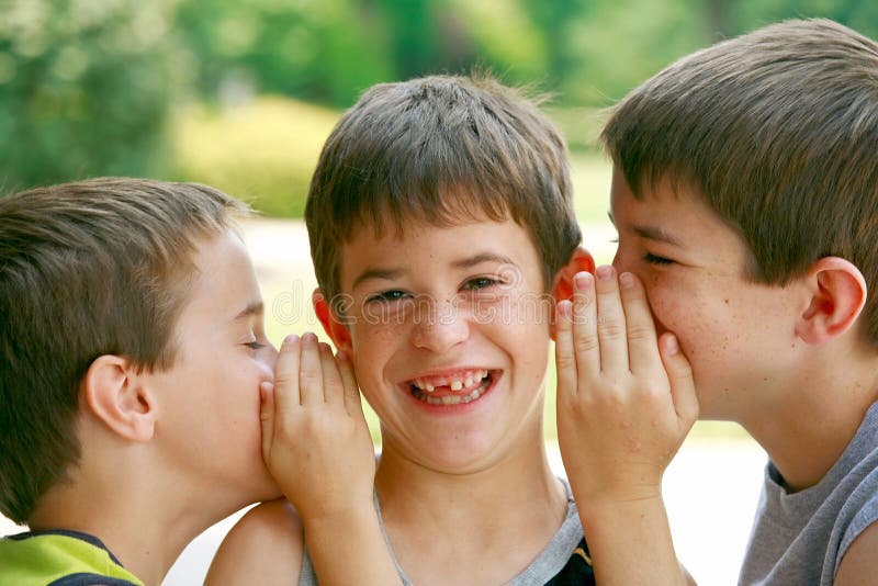 Boys Telling Secrets stock photo. Image of domestic, happiness - 2836762