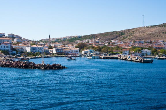 Bozcaada in Turkey stock photo. Image of port, brown - 11957220