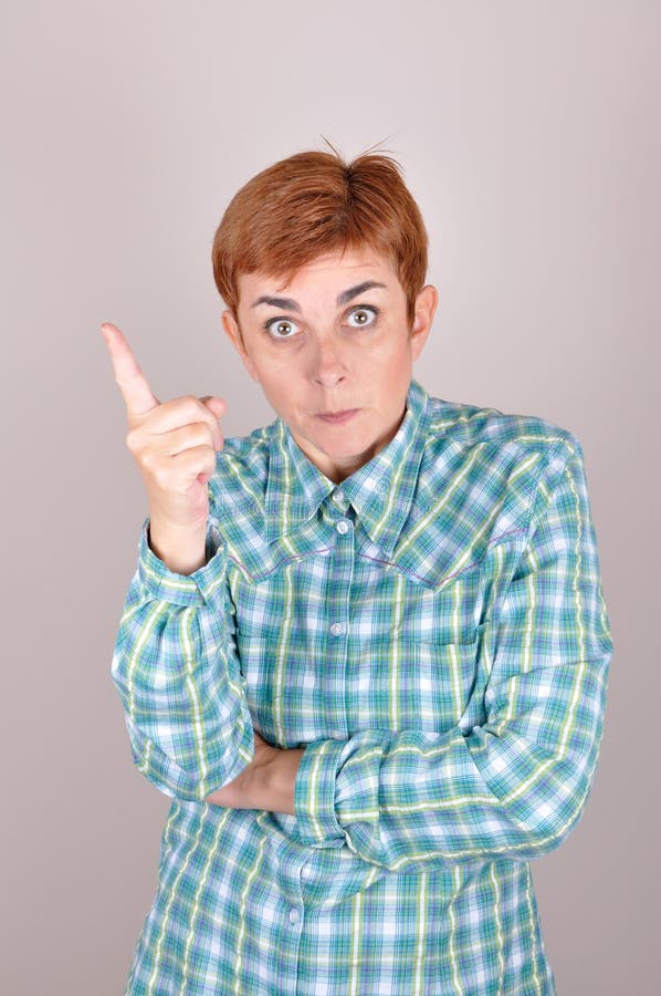 Boze dreigende vrouw stock afbeelding. Image of persoon - 45774579