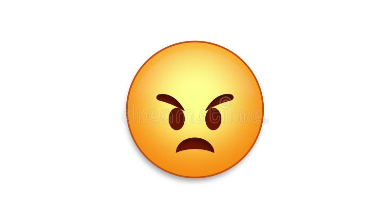 Boze Emoji met Luma-Steen stock illustratie. Illustration of intro ...