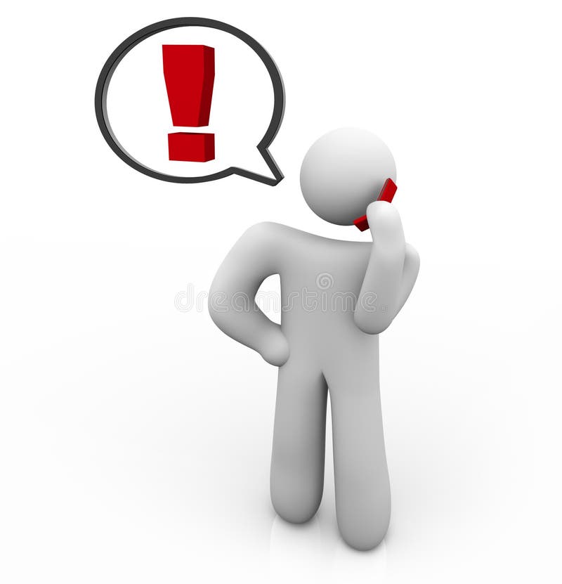 Boze Persoon Die Op De Telefoon Van De Cel Spreekt Stock Illustratie ...