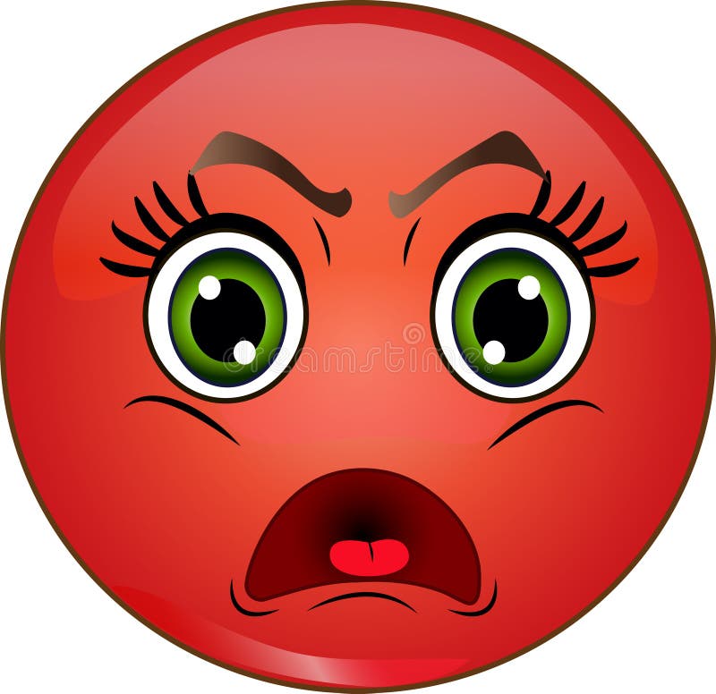 Boze smiley vector illustratie. Illustration of agressief - 70722383