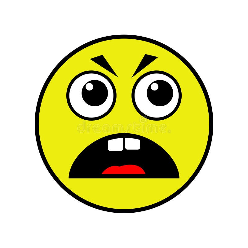 Boos Pictogram Smiley vector illustratie. Illustration of ogen - 32723