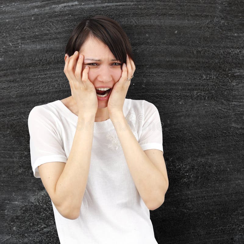 Boze vrouw stock afbeelding. Image of huilen, verlies - 40377567