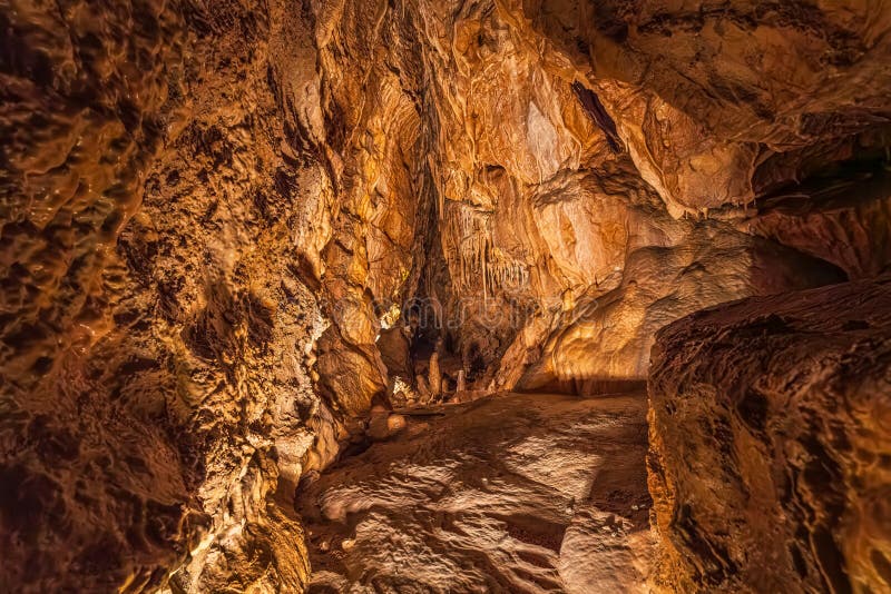 The Bozkov dolomite cave stock image. Image of italian - 361112113